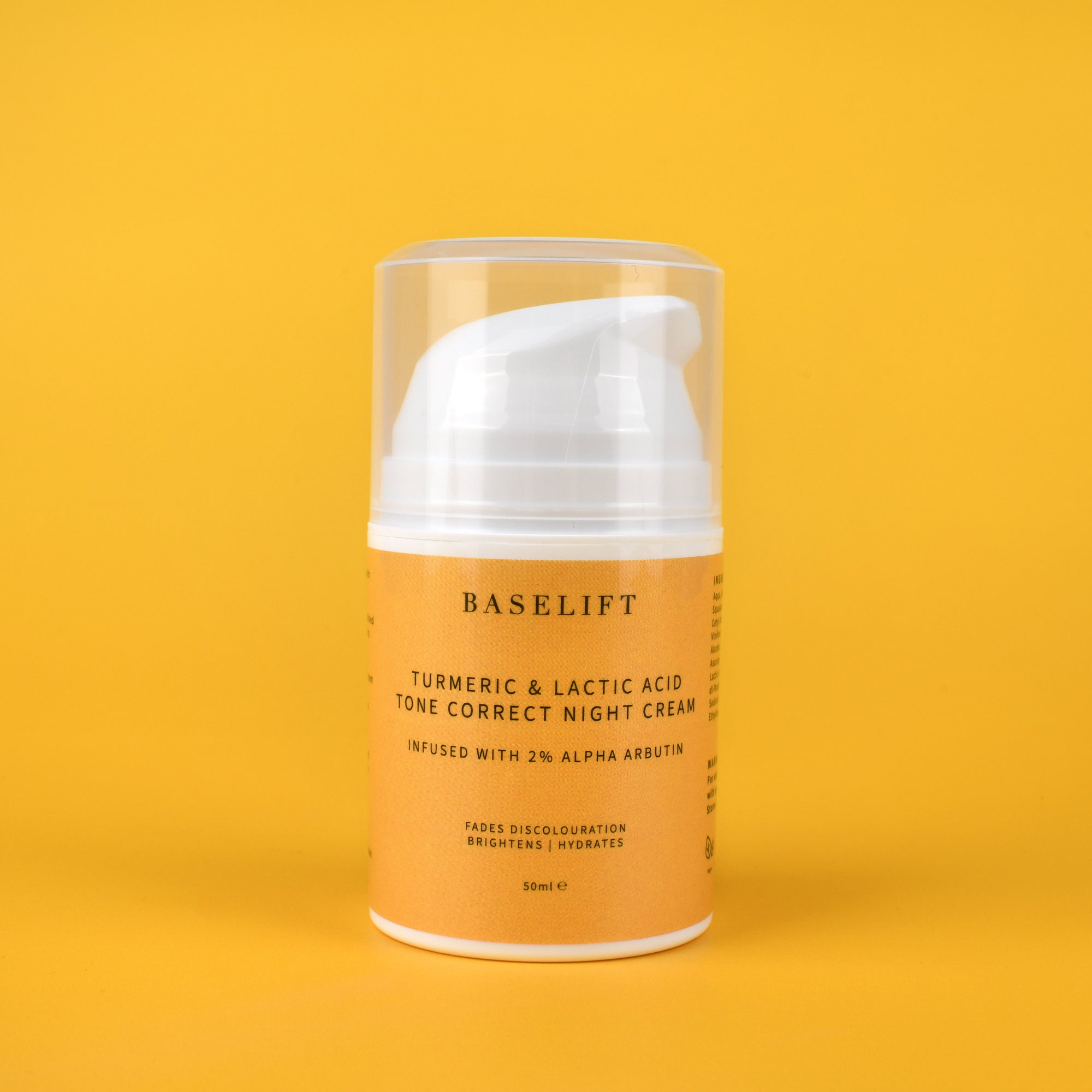 Turmeric & Lactic Acid Tone Correct Night Cream | 50ml – BaseLift